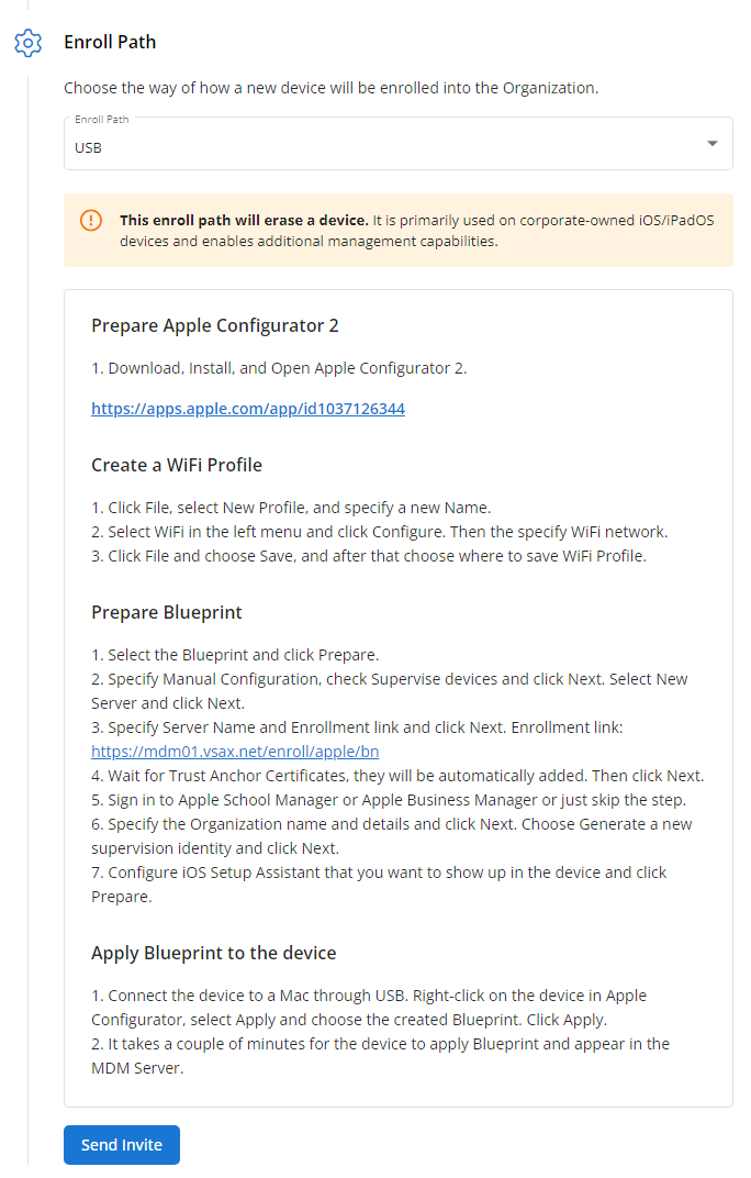 Kaseya MDM: Enrollment